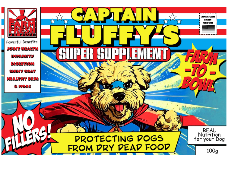 Captain Fluffy's Super Supplement for Medium Dogs – Farm Fresh Pet Foods